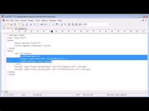 JQuery Tutorial All Selector YouTube
