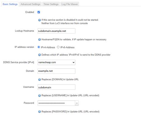 luci app ddns namecheap ddns setting are misleading · issue 2436