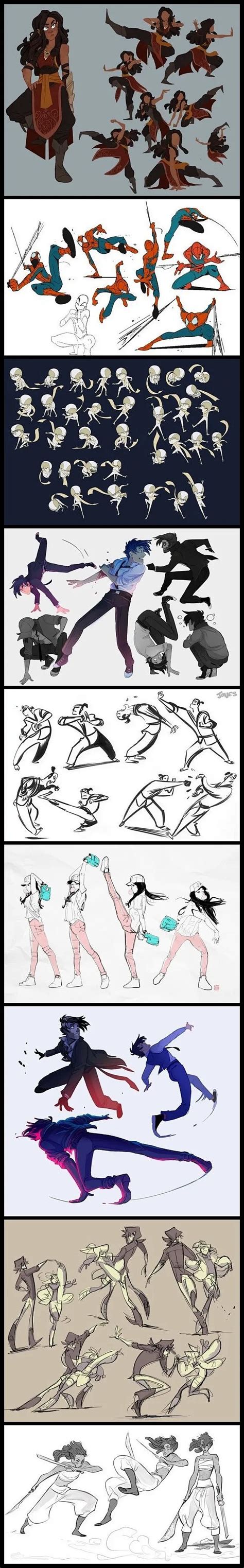 Pose参考临摹合集 动画技术交流 Cgjoy