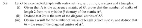 Solved 8 Let G Be A Connected Graph With Vertex Set Chegg Com