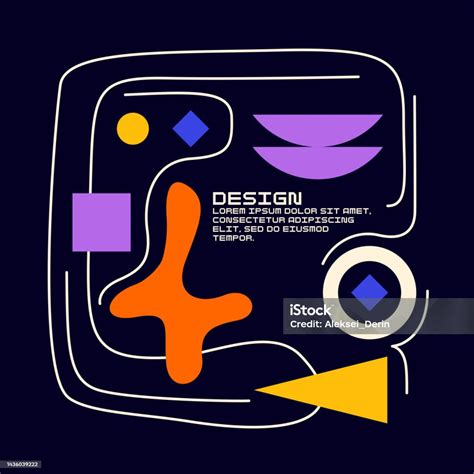 다양한 모양의 현대 기하학적 구성 디자인에 대한 일러스트레이션 추세 차트의 추상적 배경입니다 감각 지각에 대한 스톡 벡터 아트 및 기타 이미지 Istock