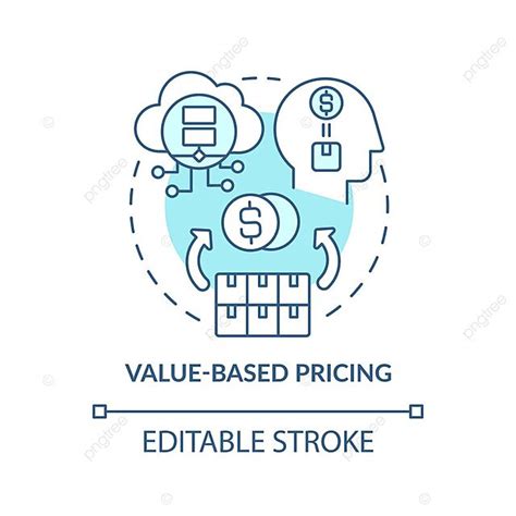 Value Based Pricing Turquoise Concept Icon Logo Thin Circle Vector Logo Thin Circle Png And