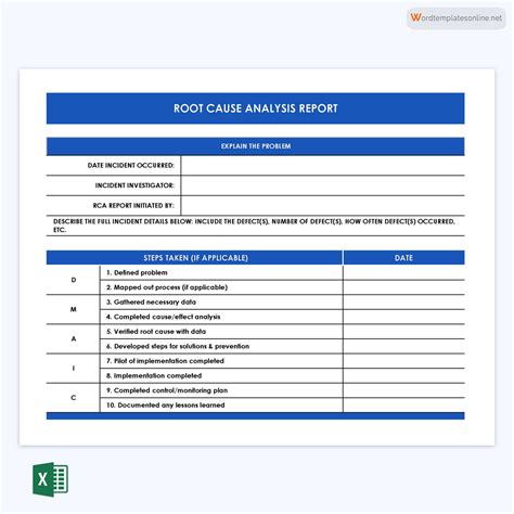 How To Write Rca Report