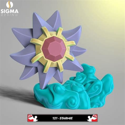 3d File 121 Starmie 🦸 ・3d Printer Design To Download・cults
