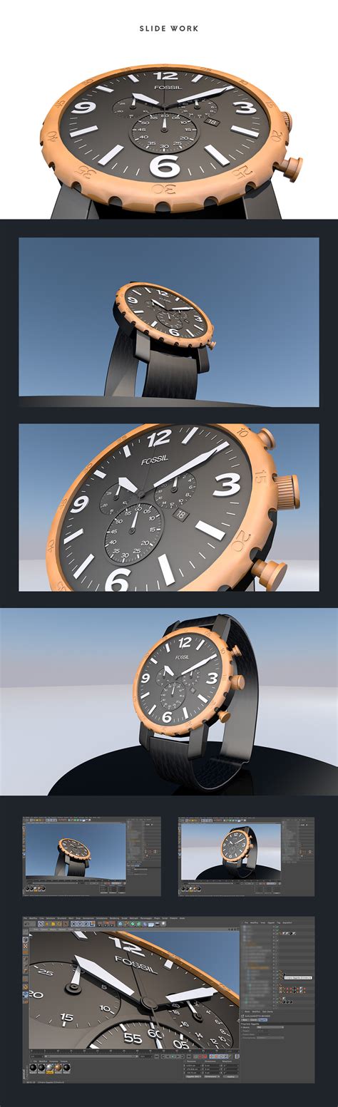 Fossil Jr 1369 Cinema 4d On Behance