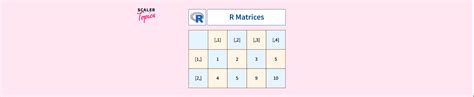 R Matrices Scaler Topics