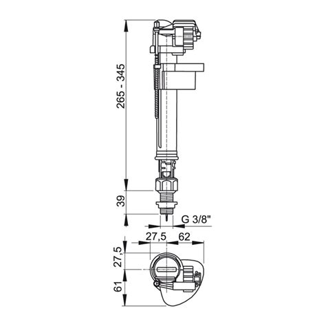 Пълнещо устройство за тоалетно казанче A12 A17 3 8 ⋆ Masterhaus