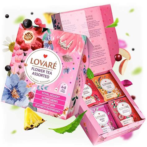T Pack Assorted Flower Tea 4 Flavors Lovare 32 Sachets In 2025