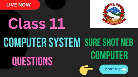 Neb Class 11 Computer System Important Mcqs Questions Chapter 1 Youtube