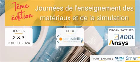 7ème édition Des Journées Pour Lenseignement Des Matériaux Et De La