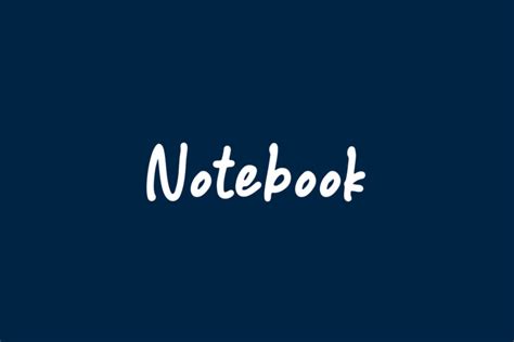 Notebook Fonts Shmonts