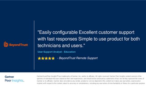 Beyondtrust Als „gartner® Peer Insights™ Customers… Beyondtrust