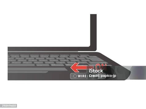 랩톱 컴퓨터의 무선 Lan 연결 버튼을 켜는 그림 네트워크 연결 플러그에 대한 스톡 벡터 아트 및 기타 이미지 네트워크 연결 플러그 노트북 단순함 Istock