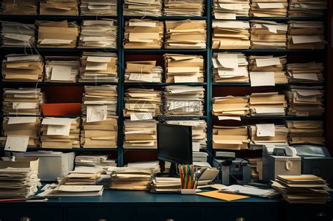 办公室文件堆叠高清图片下载 正版图片600595274 摄图网