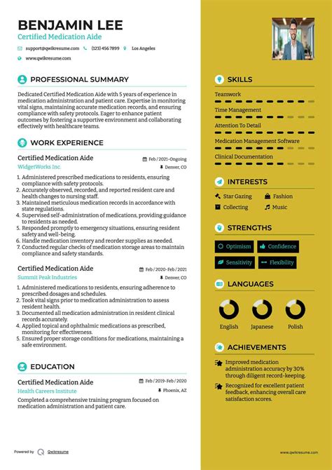 10 Certified Medication Aide Resume Samples And Templates For 2025