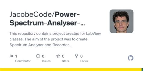 Github Jacobecodepower Spectrum Analyser Recorder Labview This Repository Contains Project