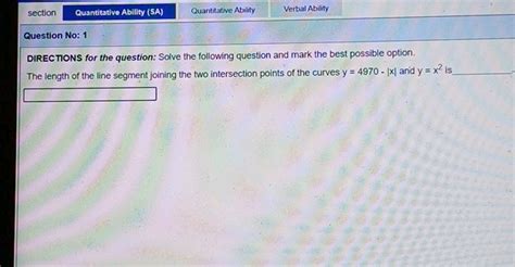 Section Quantitative Ability SA Quantitative StudyX