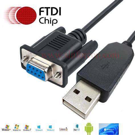 FTDI USB RS C NMC DB Female Crossover Null Modem Serial Cable For TV RS Service Port