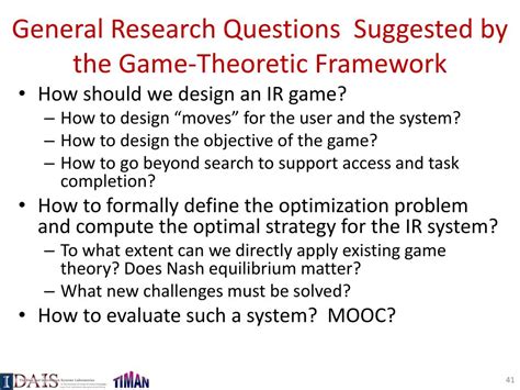 Ppt Towards A Game Theoretic Framework For Information Retrieval