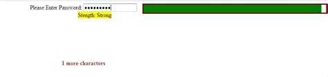 Password Strength Control Of Ajax Using Bar Indicator And Text Mvc