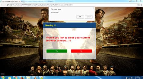Closing Current Browser Tab Using Jquery With Animation Project In Html Css And Js With Source