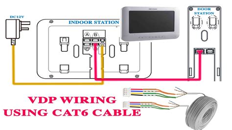 Hikvision Video Door Phone Connect External Cat6 Cable Using 4 Wire Connector Youtube