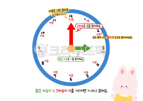 아날로그시계 시계 활동지 활동자료 어린이집 사진 이미지 일러스트 캘리그라피 은이쌤작가