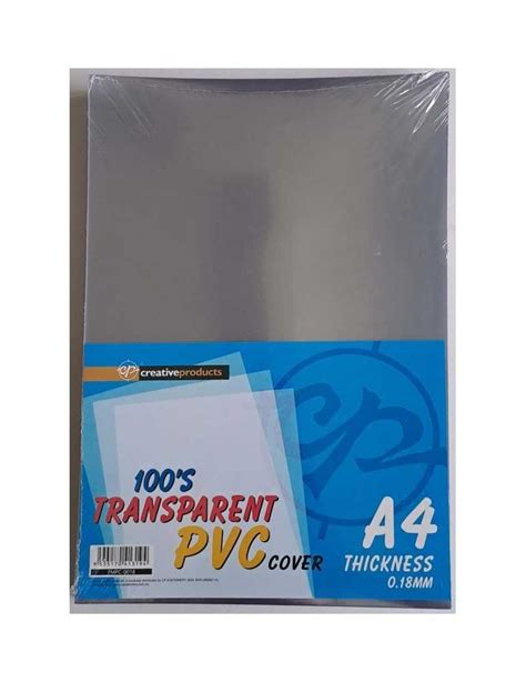Jayamart Stationeryrigid Sheet A4 Plastic Binding Cover Clear 100