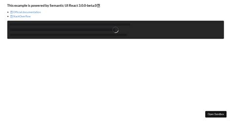 Semantic Ui Example Codesandbox