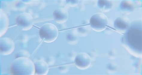 개념 바이오 산소 연한 파란색 배경에 3d 반투명 분자 또는 원자 생화학 제약 미용 및 기타 의료 개념에 적합합니다 3d 렌더링 분자에 대한 스톡 사진 및 기타 이미지