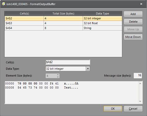 Format Inputoutput Buffer Dialogs