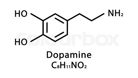 Dopamine Molecular Structure Dopamine Skeletal Chemical For Colourbox
