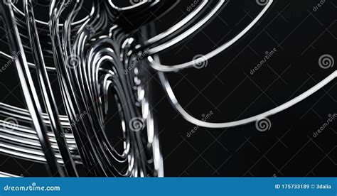 Close Up Abstract Math 3d Wire Loop Knot Lorenz Attractor Formula 3d