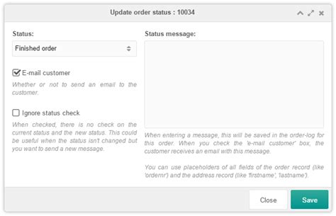 Update Status Modmore Documentation
