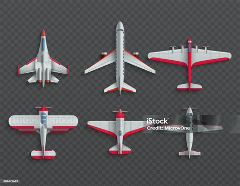 항공기 및 군용 항공기 보기 가기 3d 여객기와 전투기 벡터 아이콘 비행기에 대한 스톡 벡터 아트 및 기타 이미지 비행기 위에 빨강 Istock