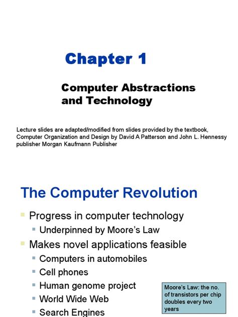 Chapter 1 Computer Abstractions And Technology Pdf Central