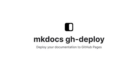Mkdocs Gh Deploy Fig