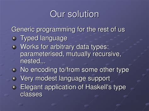 Ppt Scrap Your Boilerplate Generic Programming In Haskell Powerpoint