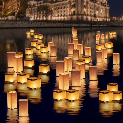 Fuelye 12pack Floating Lanterns Square Rectangle Sets