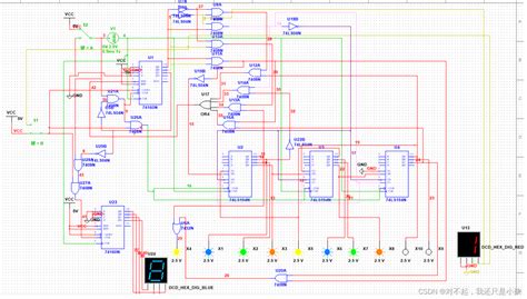 彩灯控制电路设计 流水灯双花型（附multisim）花灯仿真大赛multisim Csdn博客