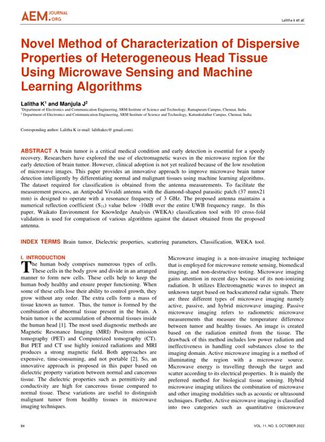 Pdf Novel Method Of Characterization Of Dispersive Properties Of Heterogeneous Head Tissue