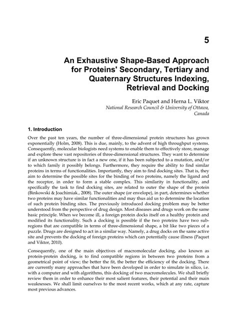 pdf an exhaustive shape based approach for proteins secondary tertiary and quaternary