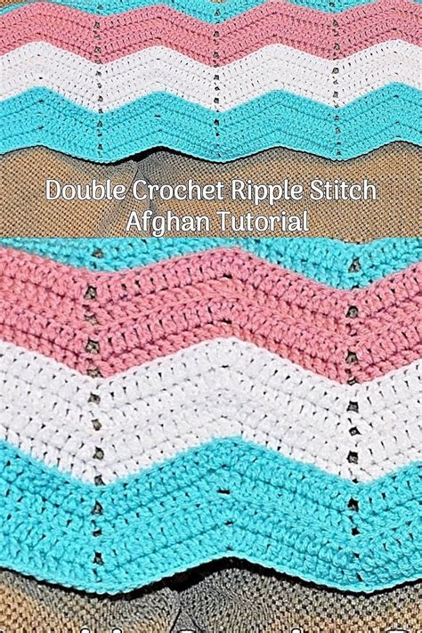 How To Crochet A Ripple Stitch Afghan Tutorial Ripple Stitch Crochet Crochet Ripple Afghan