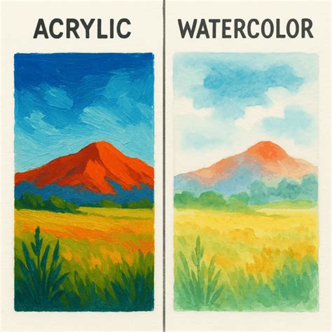 Acrylic Vs Watercolor Painting Techniques Explored Yarnell School