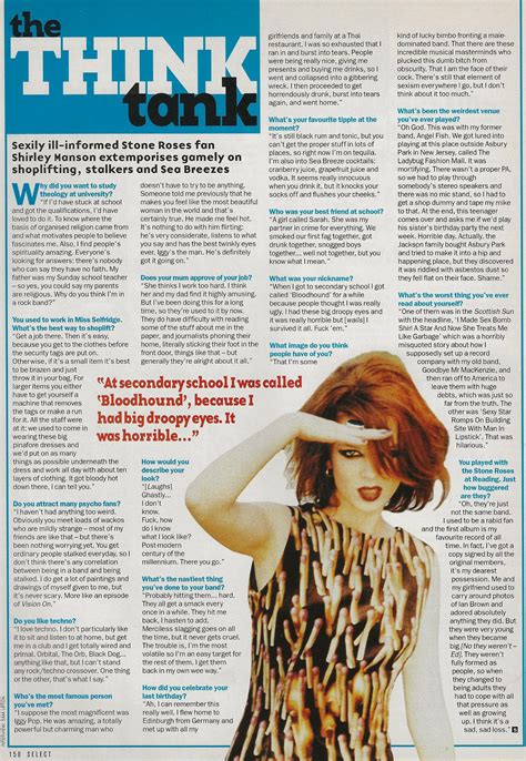 Shirley Manson 1996 Select Mag Word Up Magazine 90s Shirley Manson