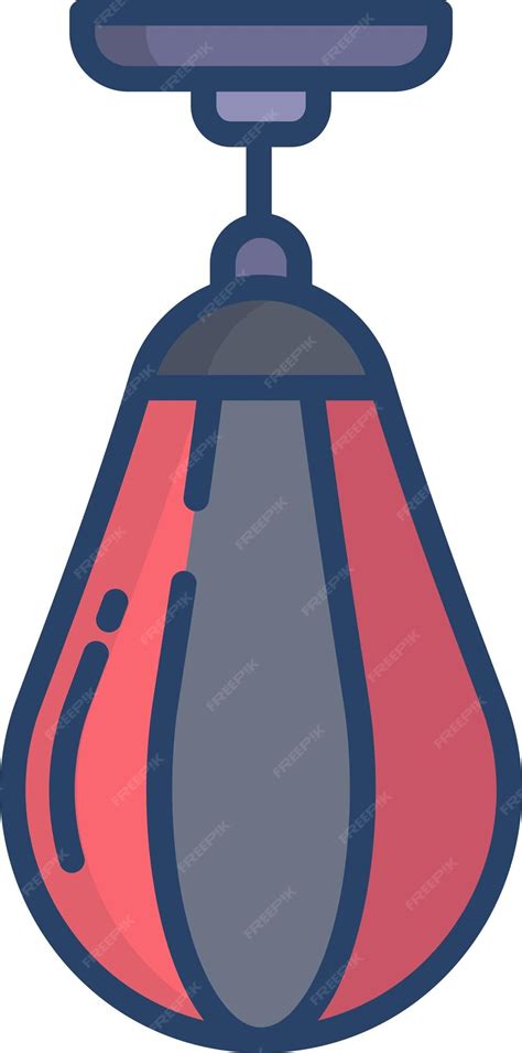 Premium Vector Punching Ball Linear Color Illustration