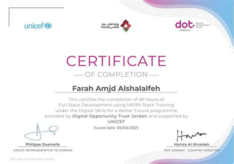 Mern Fullstackdeveloper Webdevelopment Dotjordan Jordan Digitalskills Farah Alshalalfeh