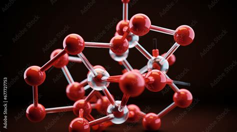 Molecular Structure 3d Model Chemistry Abstract Stock Illustration Adobe Stock