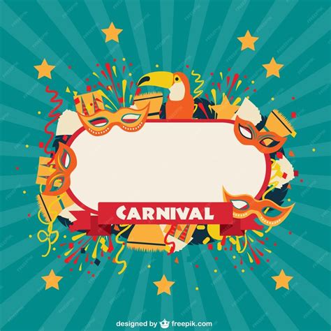 카니발 축하 라벨 무료 벡터