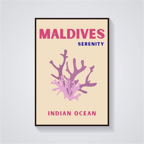 Preppy Maldives Coral Poster Y2kdream